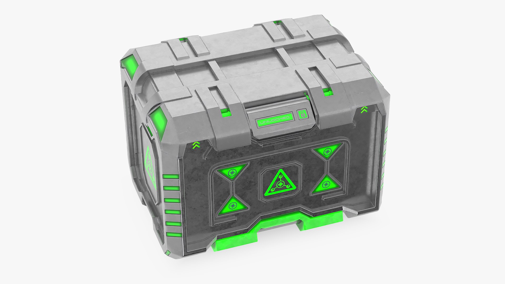 Metal Futuristic Storage Box 3D - TurboSquid 2349228