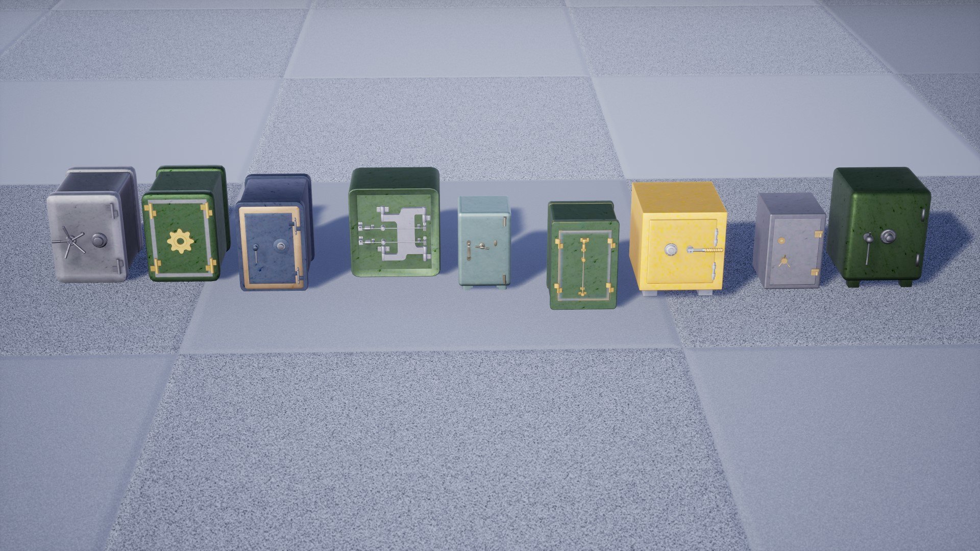 3D Safe Strongbox 19 Assets Model - TurboSquid 2196508