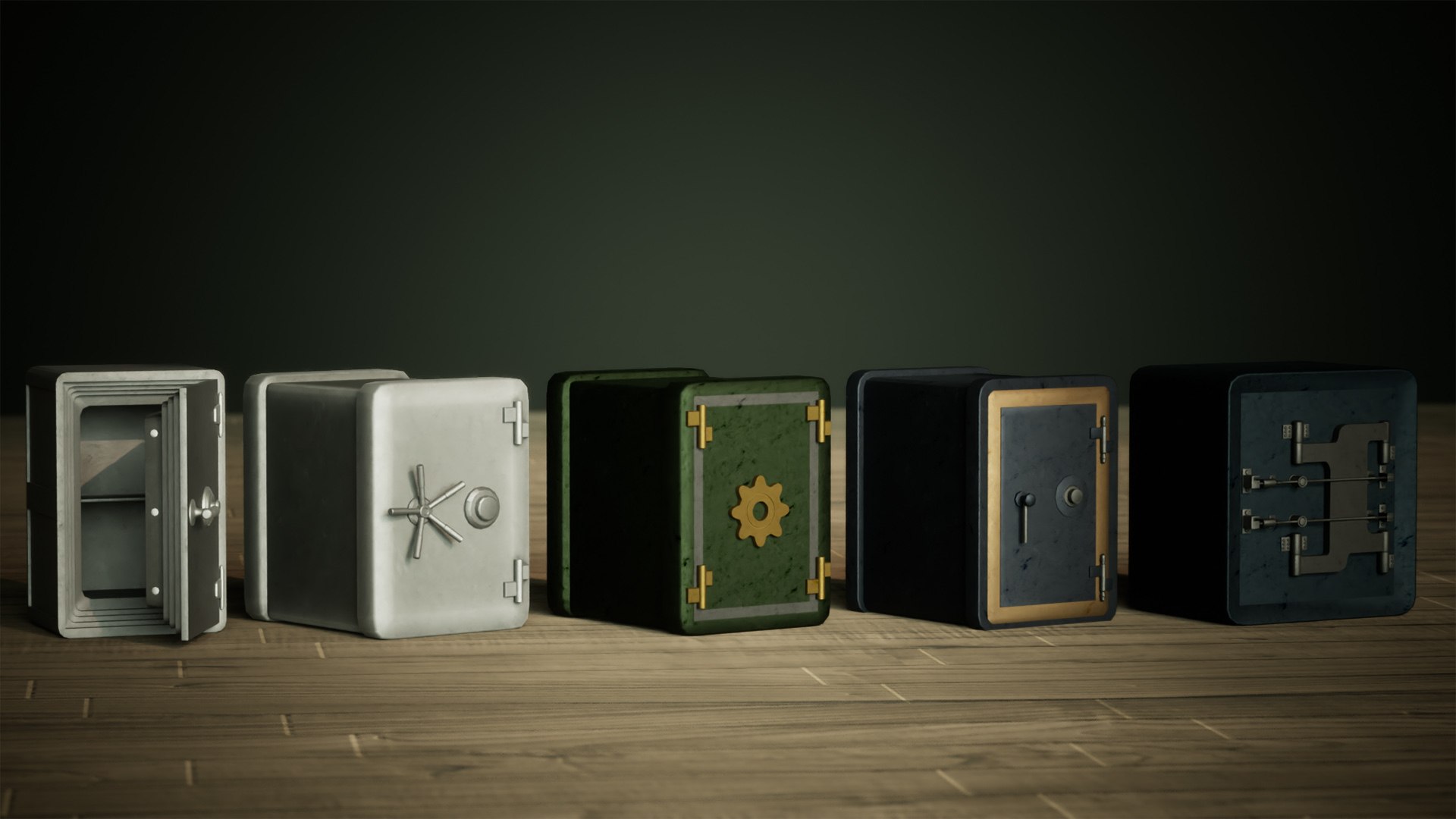 3D Safe Strongbox 19 Assets Model - TurboSquid 2196508