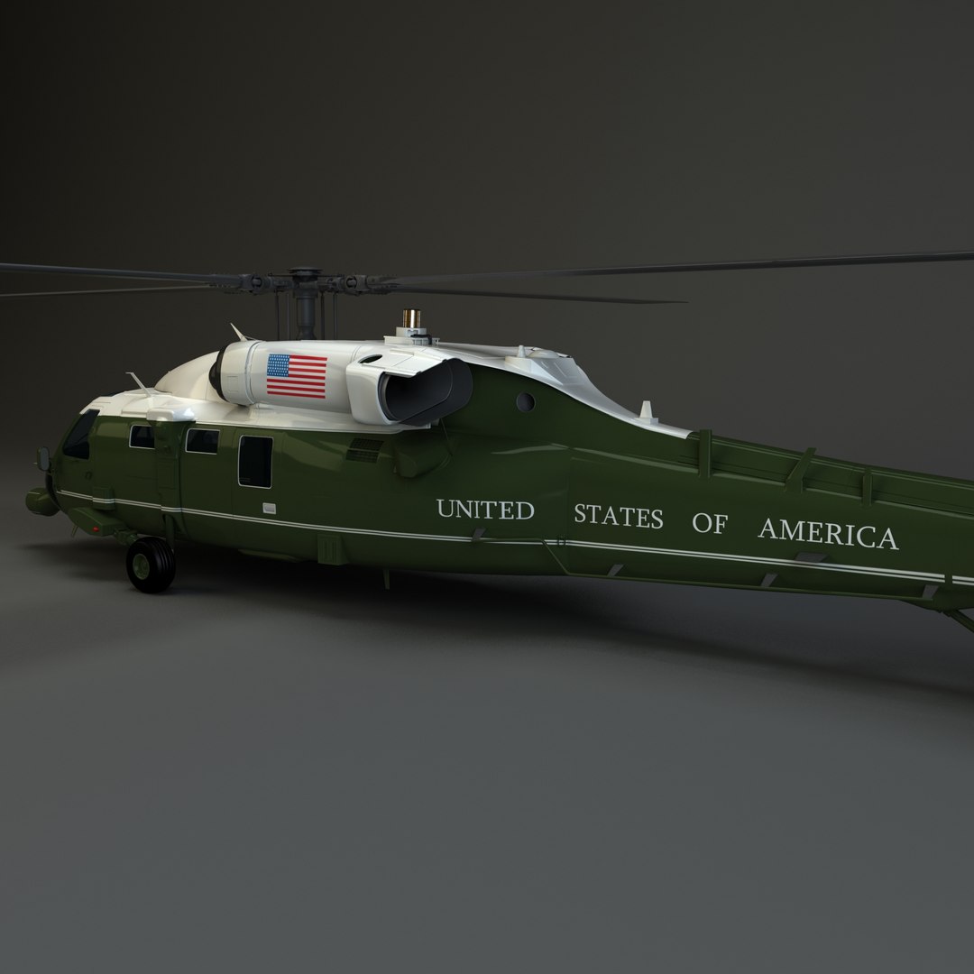 3ds Max Sikorsky Vh-60n Marine Helicopter