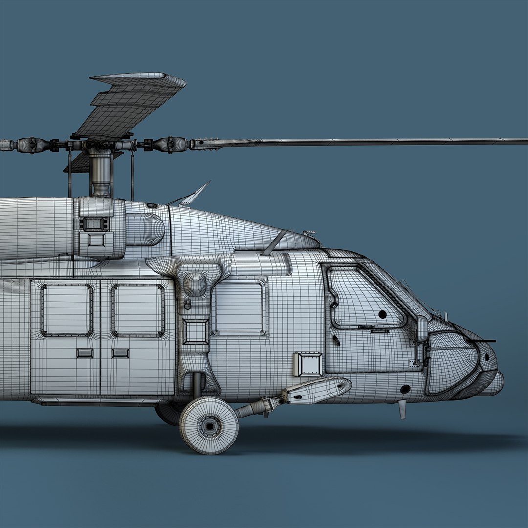 3ds Max Sikorsky Vh-60n Marine Helicopter