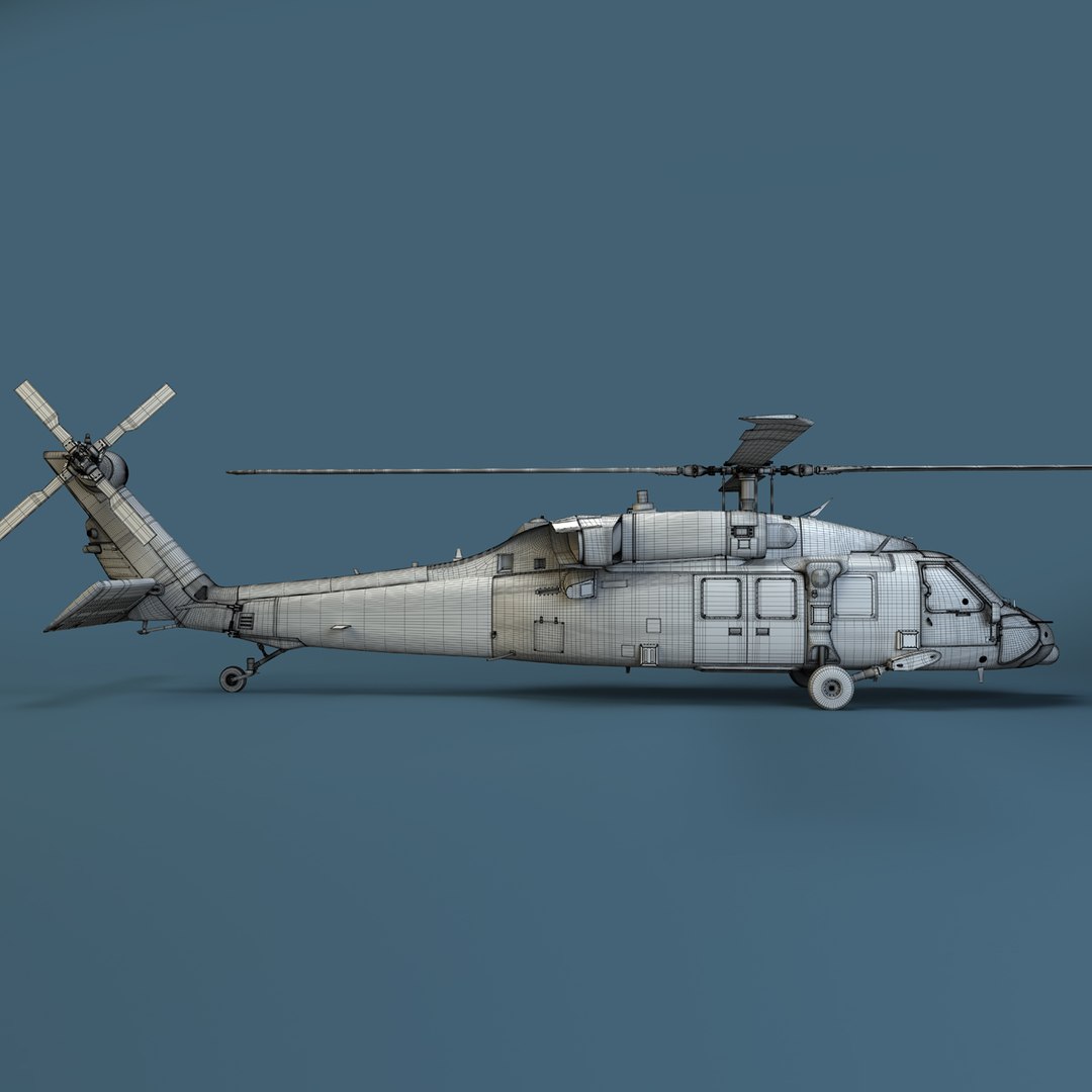 3ds Max Sikorsky Vh-60n Marine Helicopter