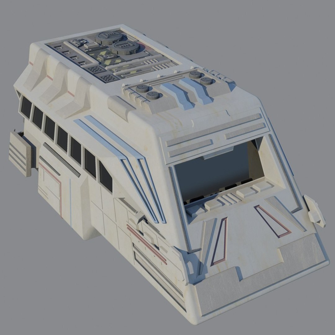 3d Model Space Shuttlecraft Transport