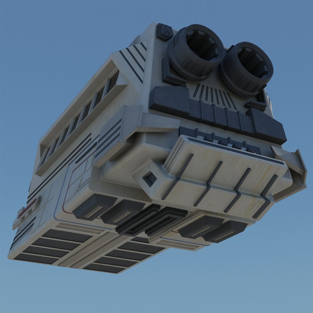 3d Model Space Shuttlecraft Transport