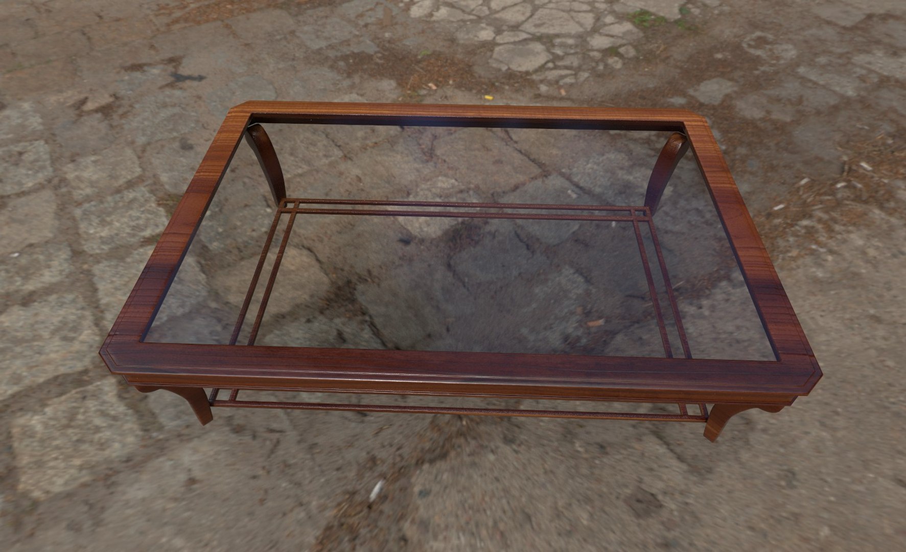 Wooden Center Table 3D Model - TurboSquid 1418124