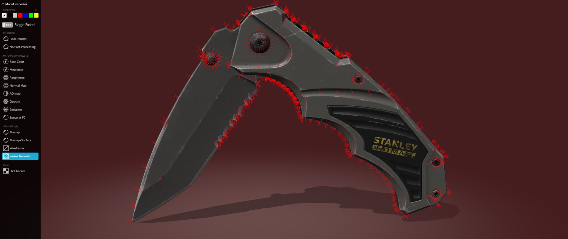 Game Model Of A Pocket Folding Knife Stanley 3D Model - TurboSquid 2233947