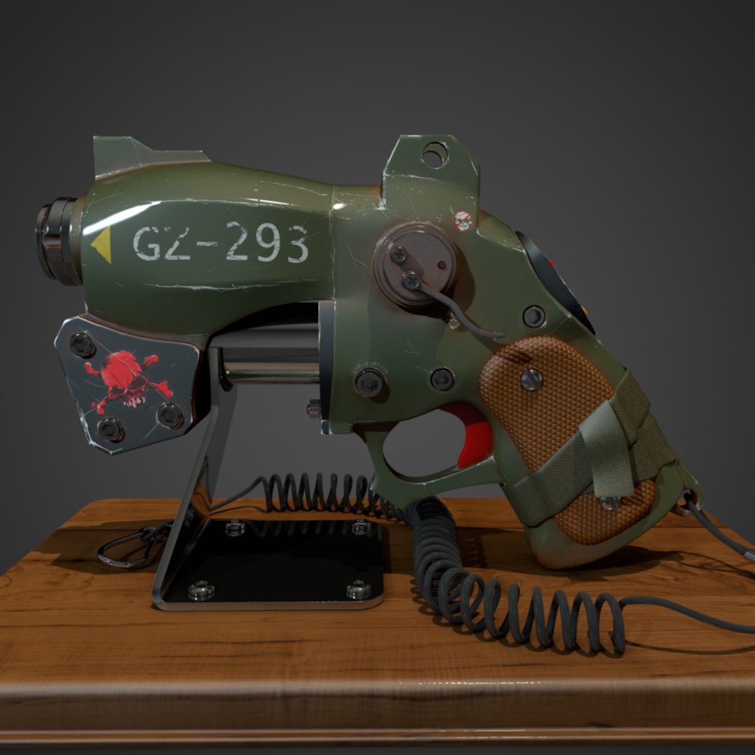 Post-apocalyptic Gun 3d Model