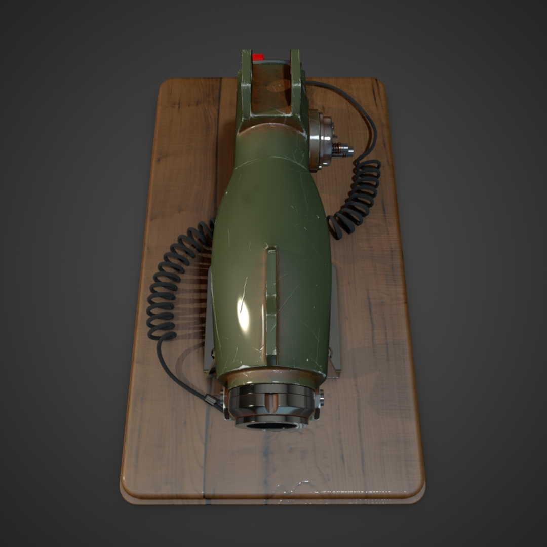 post-apocalyptic gun 3d model