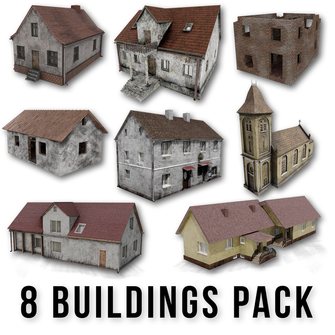 Pack Buildings 3D - TurboSquid 1633667