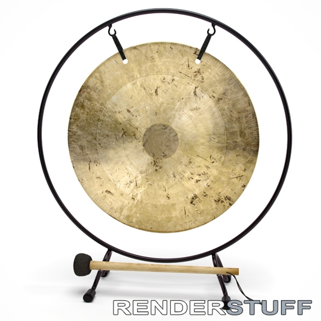 3d Model Gong V-ray Clipart