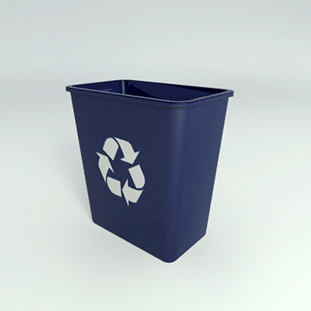 waste baskets - recycle 3d model
