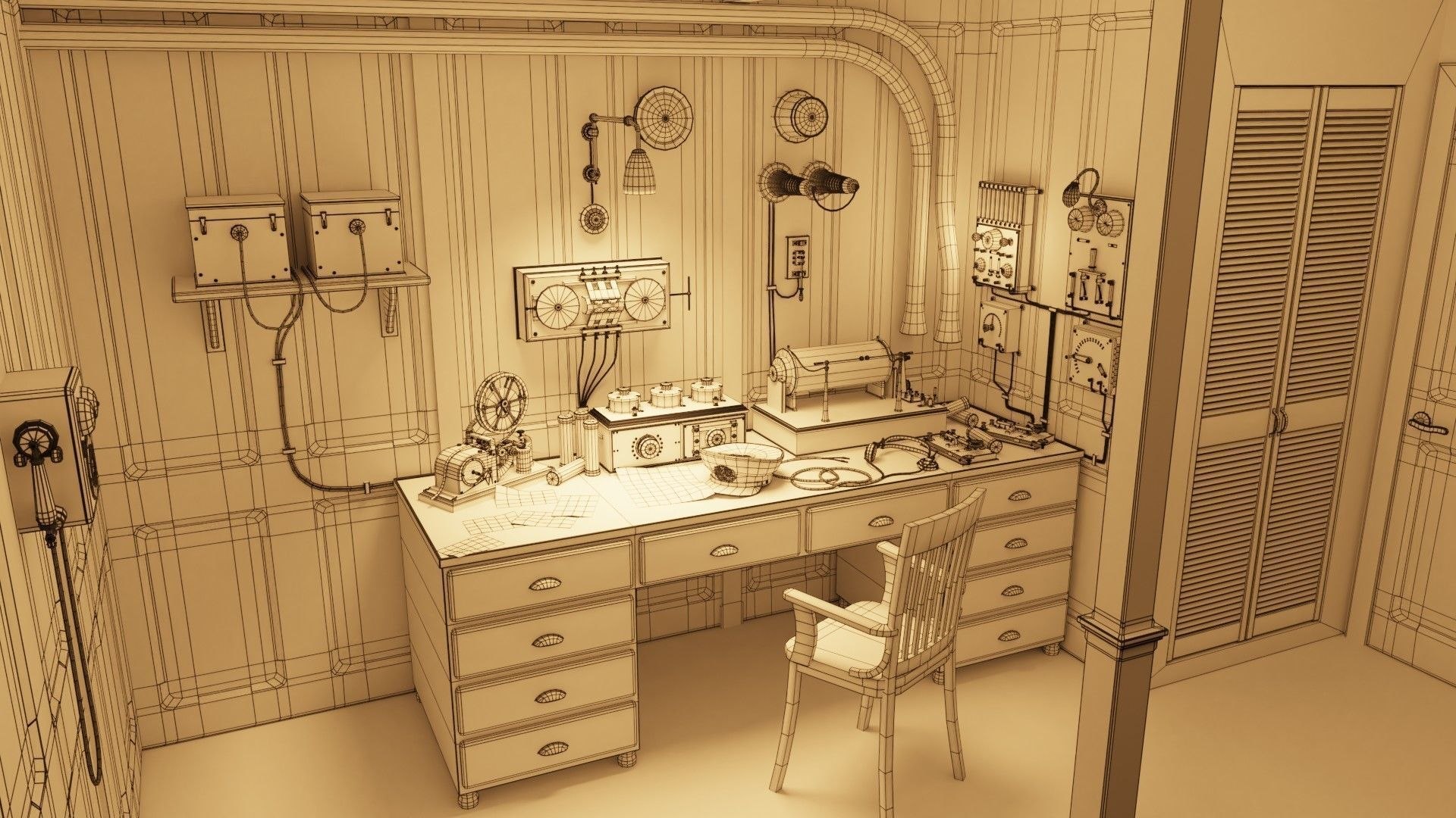 Marconi Room Titanic 3D Model - TurboSquid 1653820