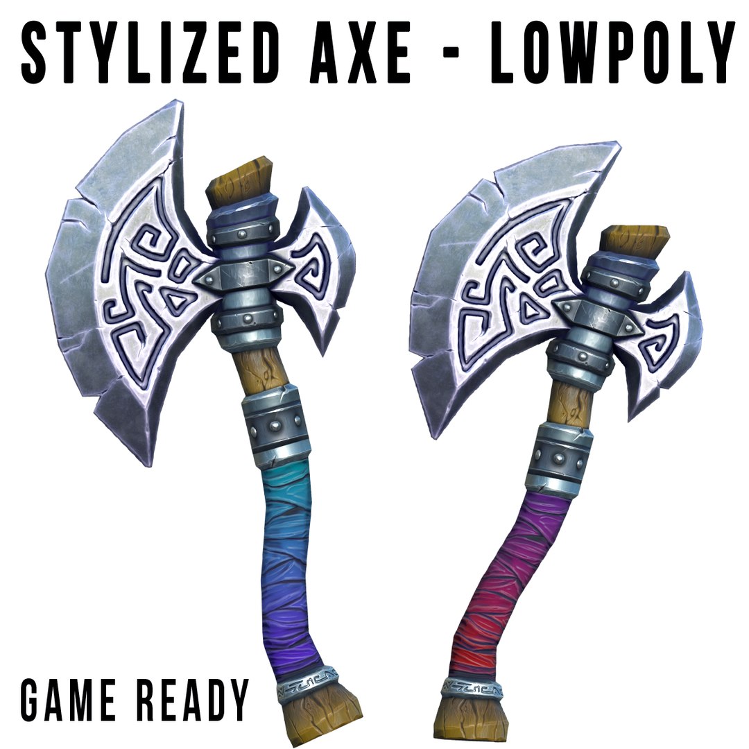 Stylized Axe 3D Model - TurboSquid 1386415