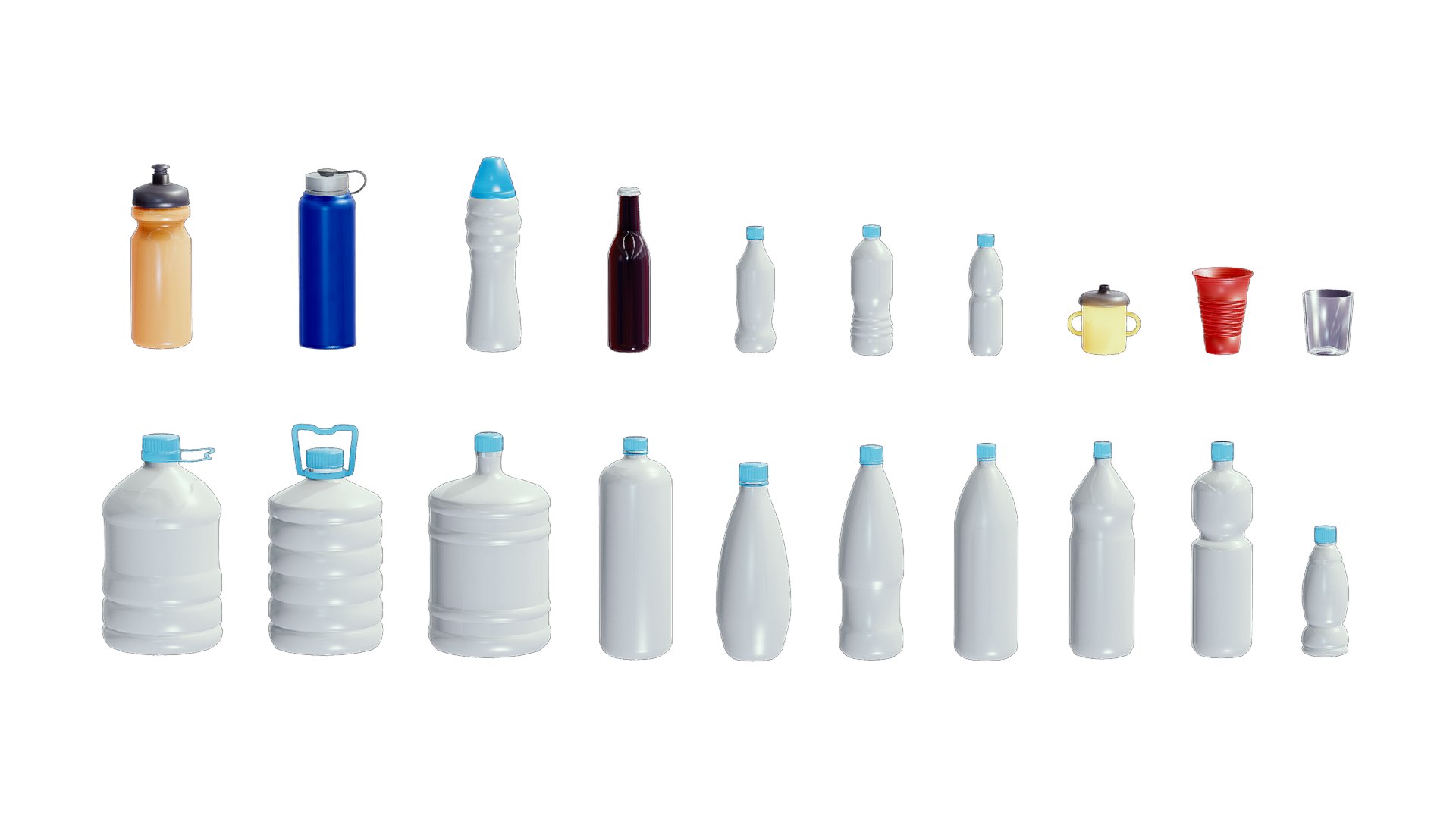 Bottle Pack - 20 In 1 3D Model - TurboSquid 2142678