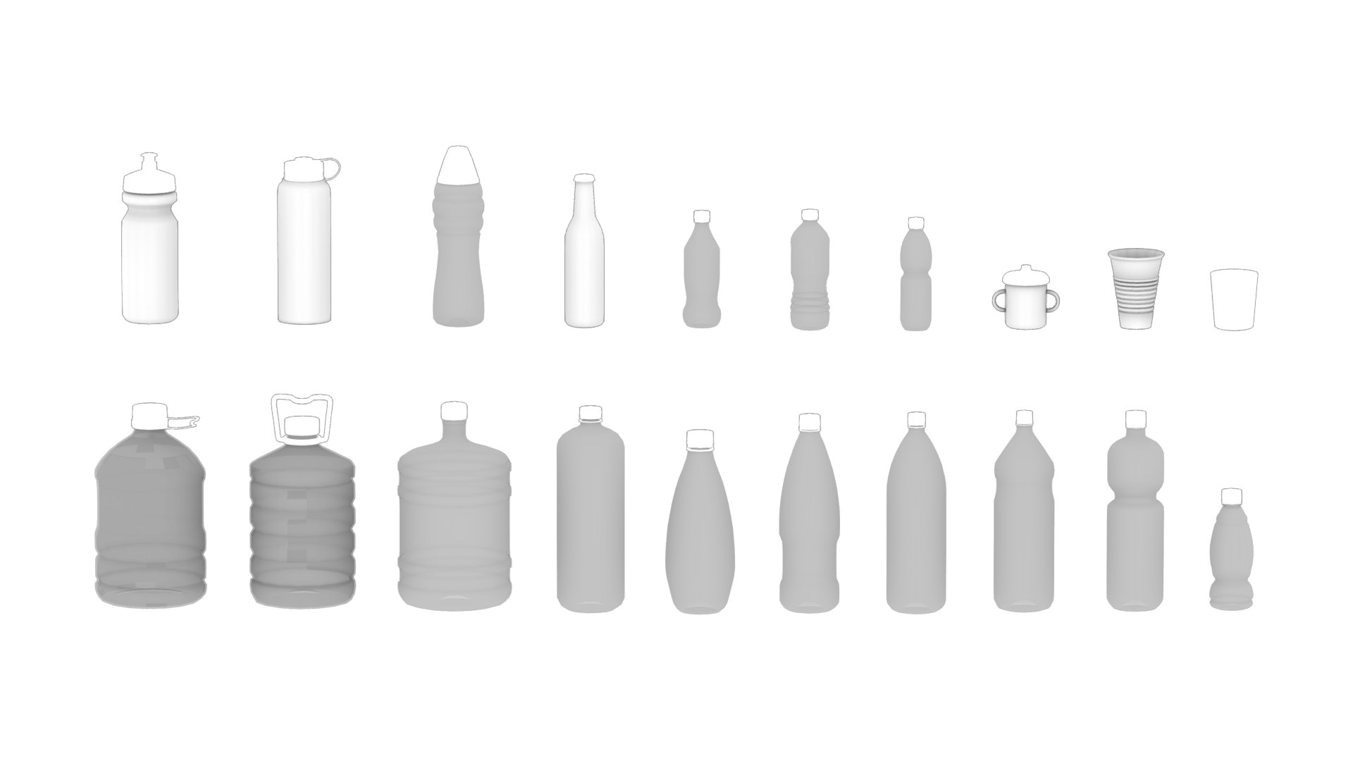 Bottle Pack - 20 In 1 3D Model - TurboSquid 2142678