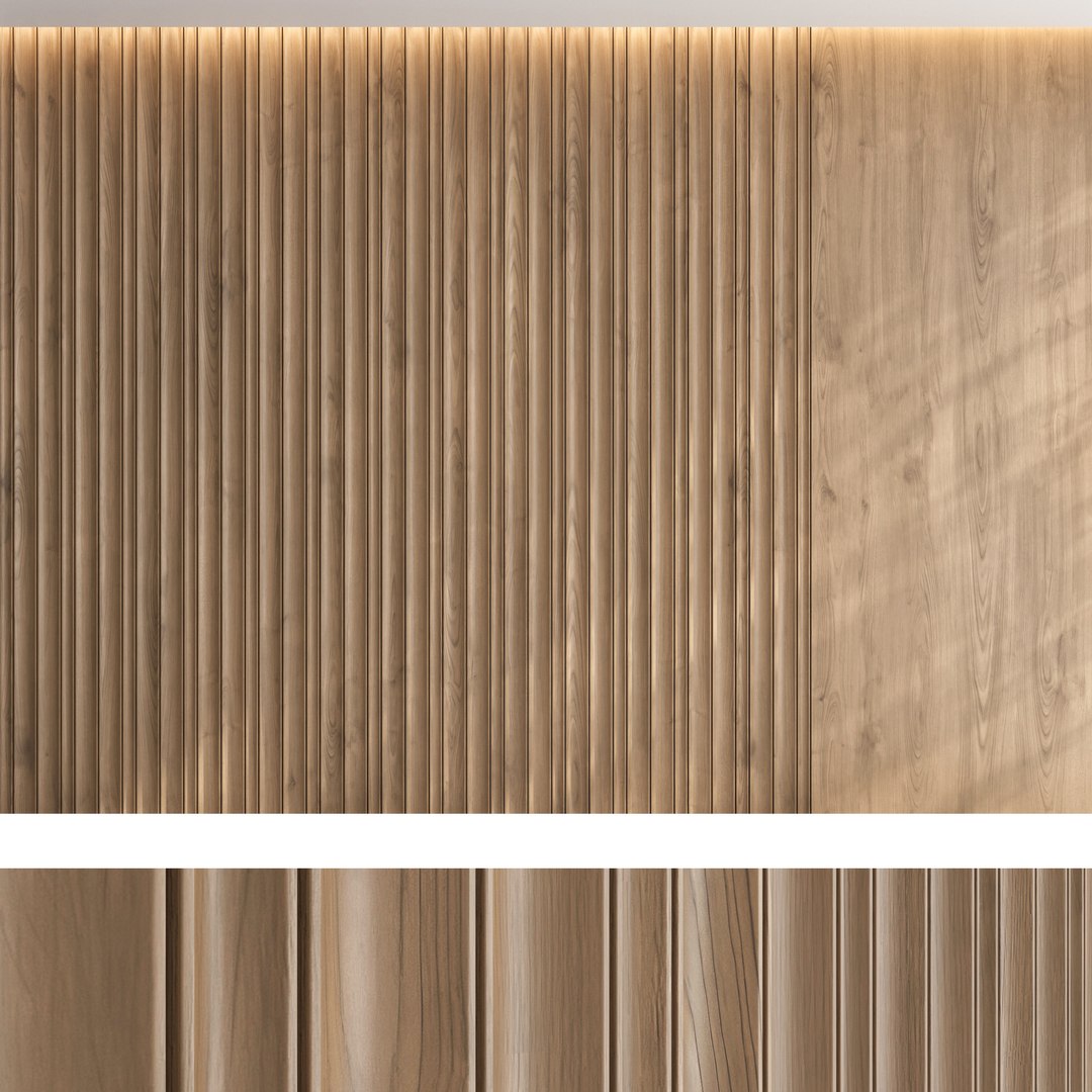 3D Wood panel set v07 model - TurboSquid 1915896