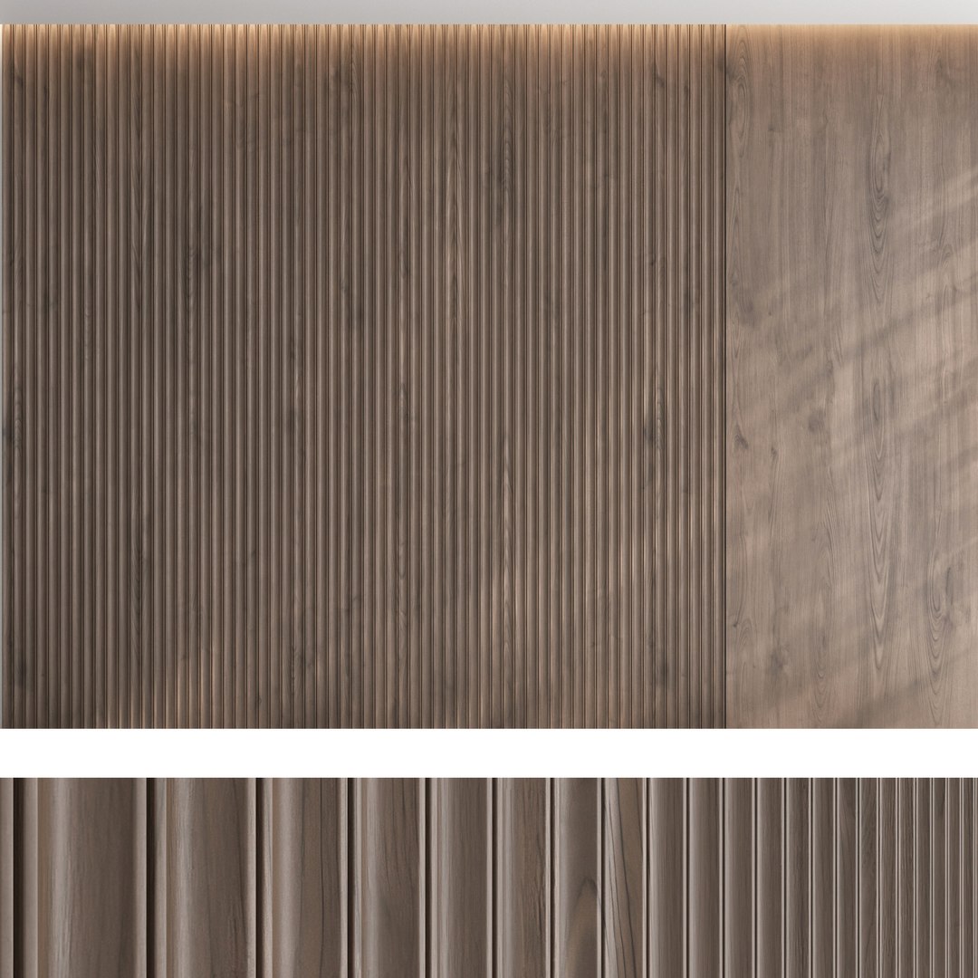 3D Wood panel set v07 model - TurboSquid 1915896