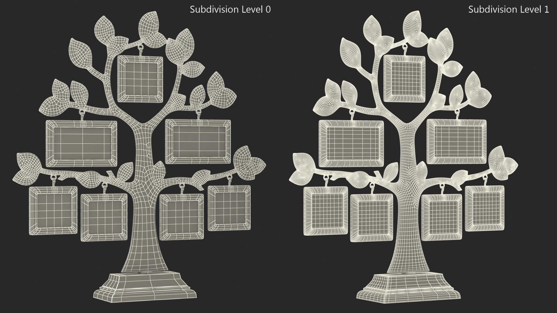 3D Gold Photo Frame with Black Family Tree model - TurboSquid 1969606