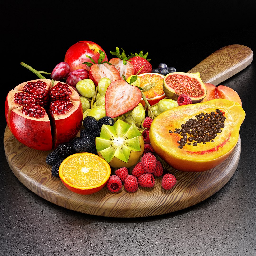 3D Model Fruits Set 01 - TurboSquid 1551997