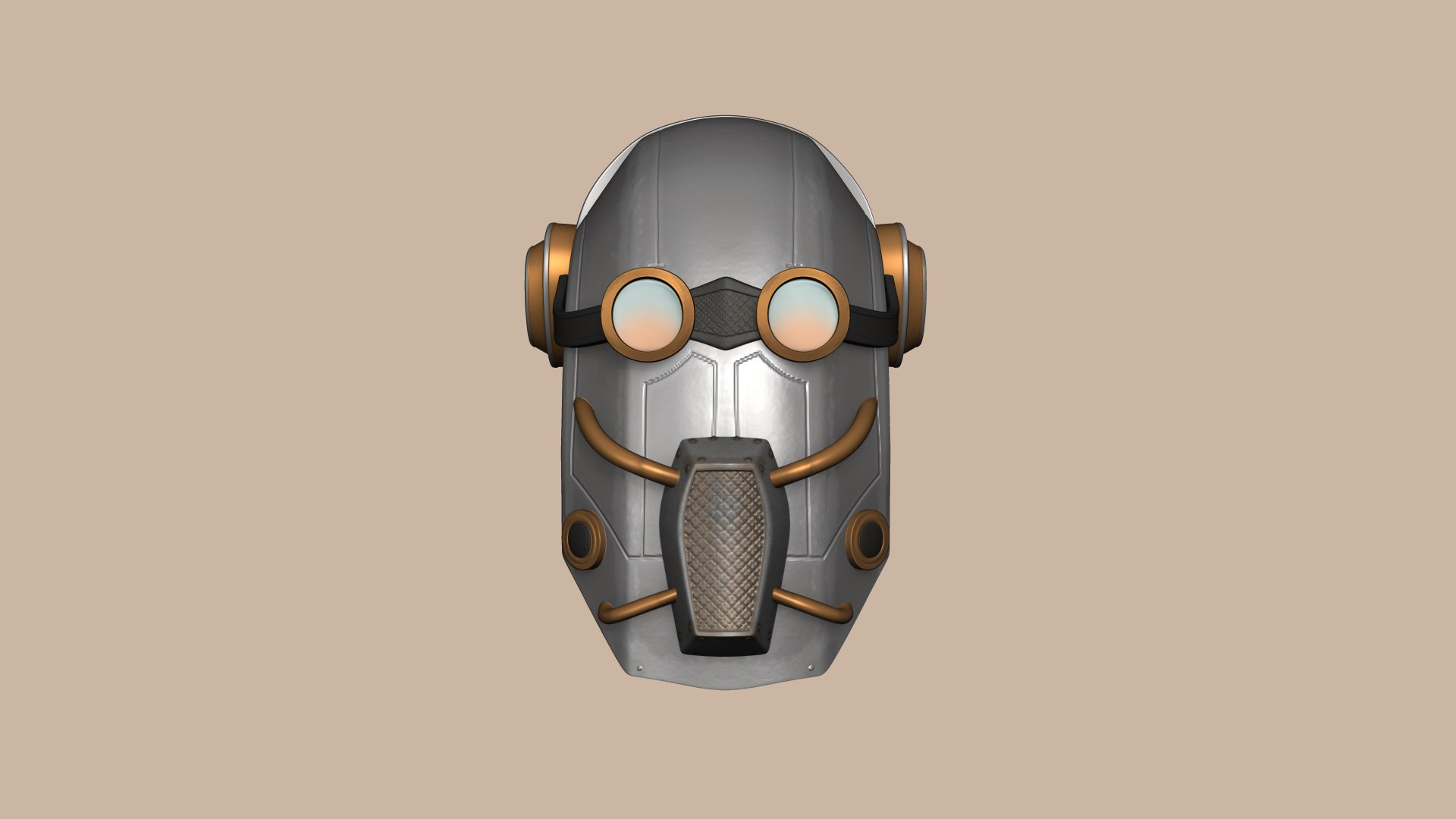 3D Steampunk Iron Mask - Model - TurboSquid 1690876