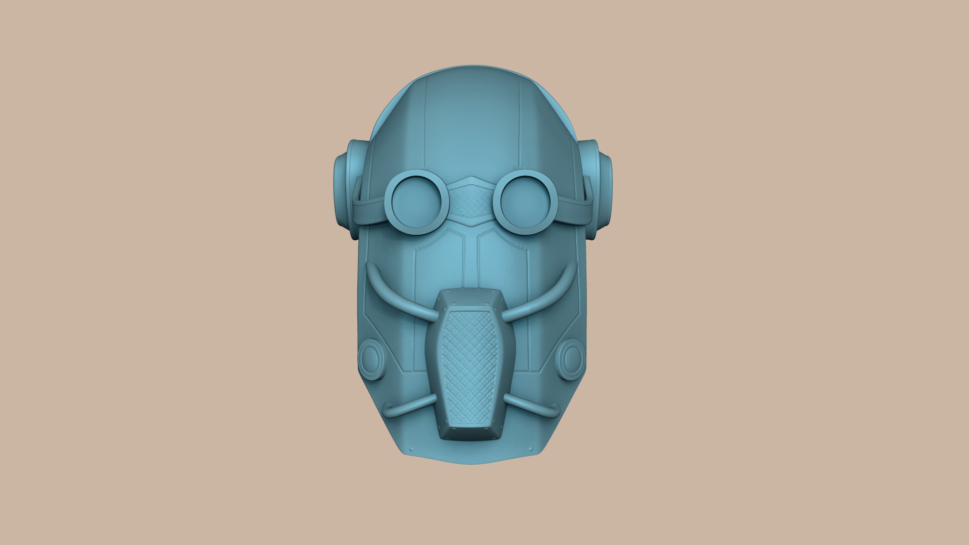 3D Steampunk Iron Mask - Model - TurboSquid 1690876