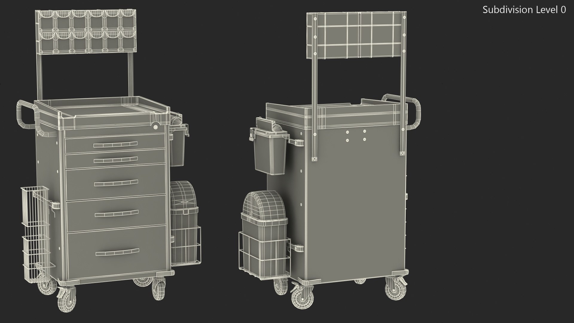 General purpose medical cart 3D model - TurboSquid 1635697