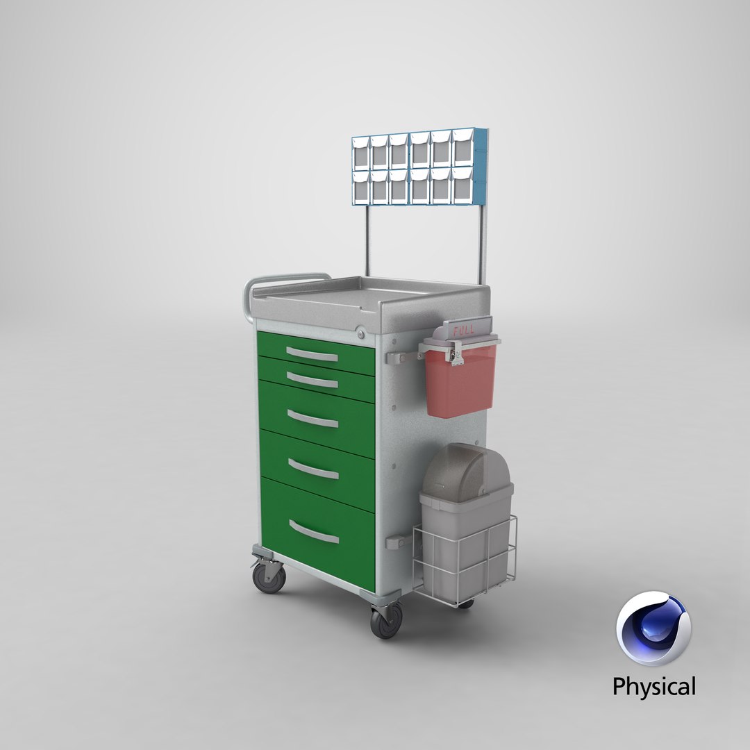 General purpose medical cart 3D model - TurboSquid 1635697