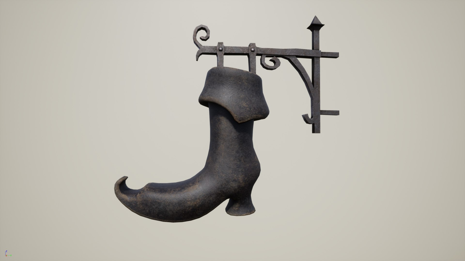 Medieval shoemaker sign 3D model - TurboSquid 1509686