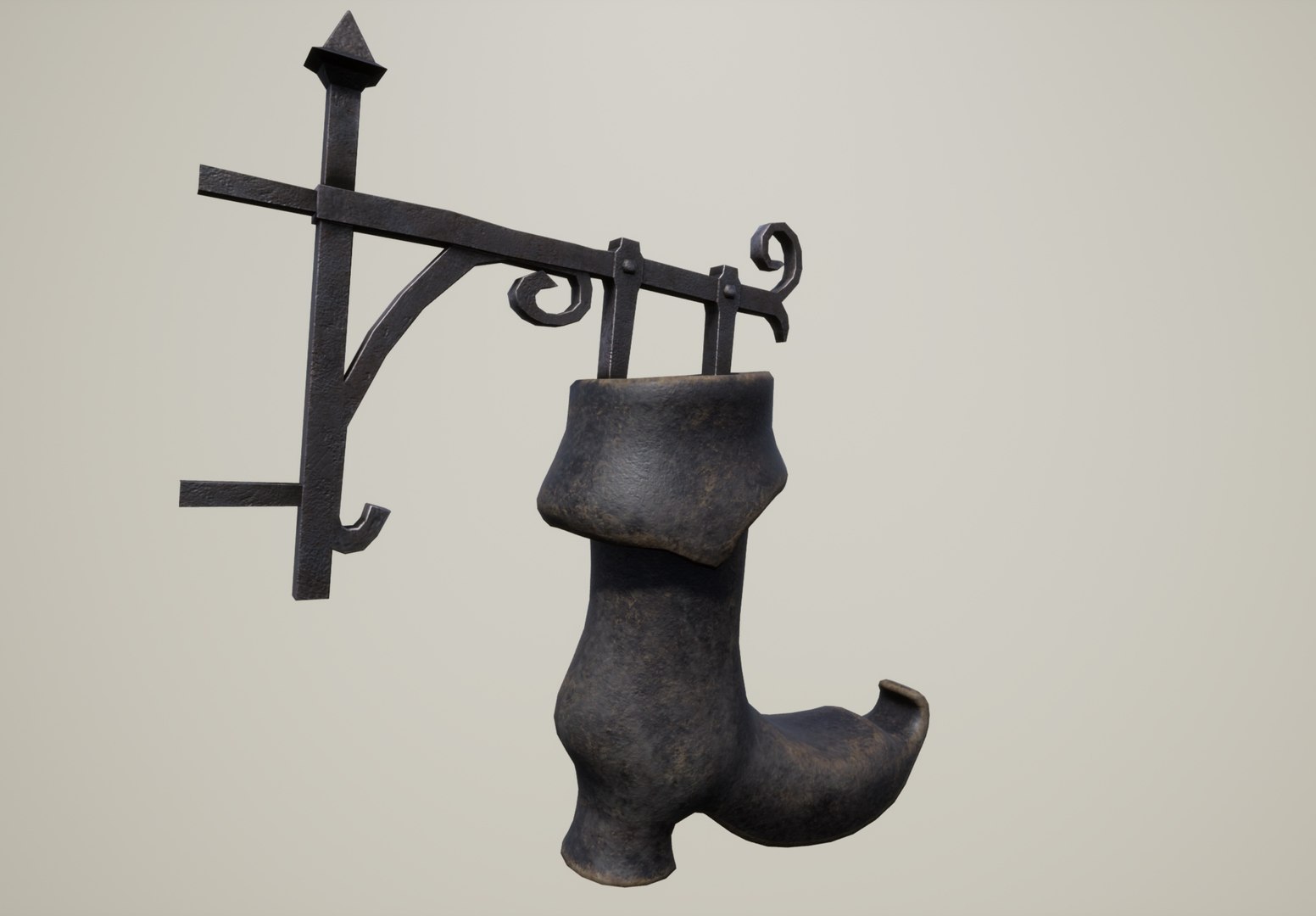 Medieval shoemaker sign 3D model - TurboSquid 1509686