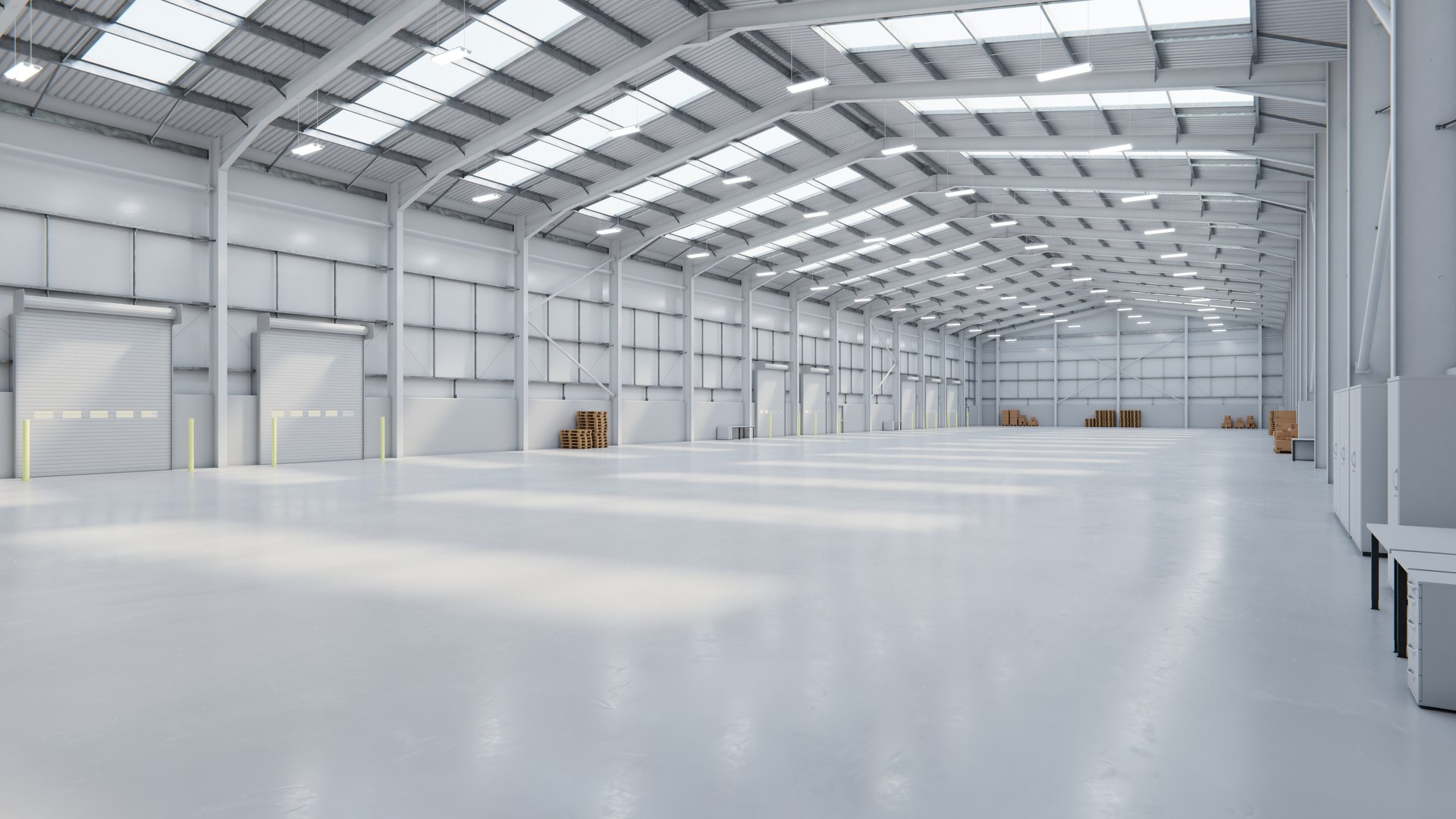 Industrial Warehouse Interior 11b - Textured - Blender 3D Model ...