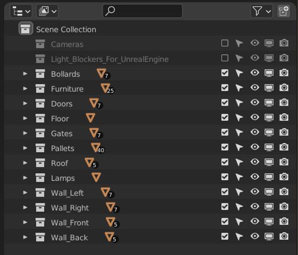 Industrial Warehouse Interior 11b - Textured - Blender 3D model ...