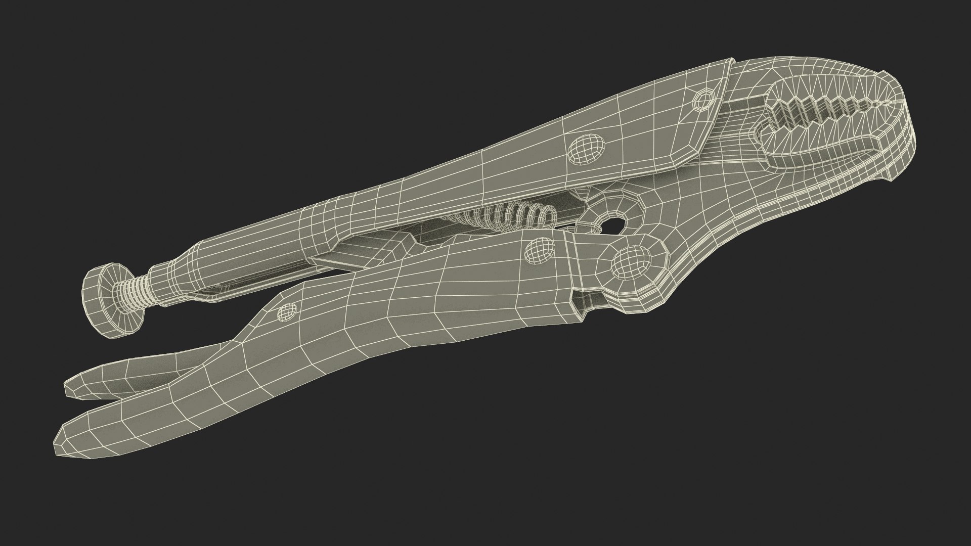 3D Locking Pliers Adjustable Wrench - TurboSquid 2199211