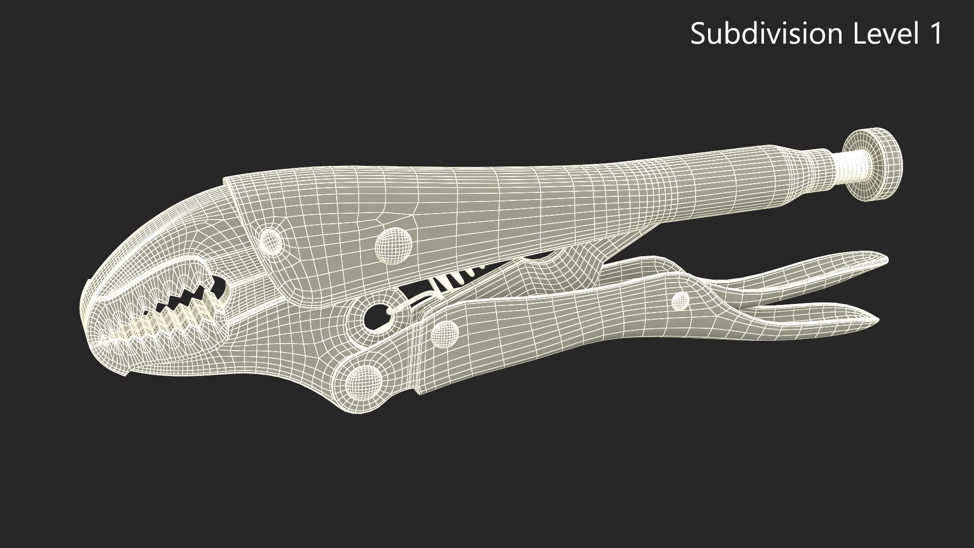 3D Locking Pliers Adjustable Wrench - TurboSquid 2199211