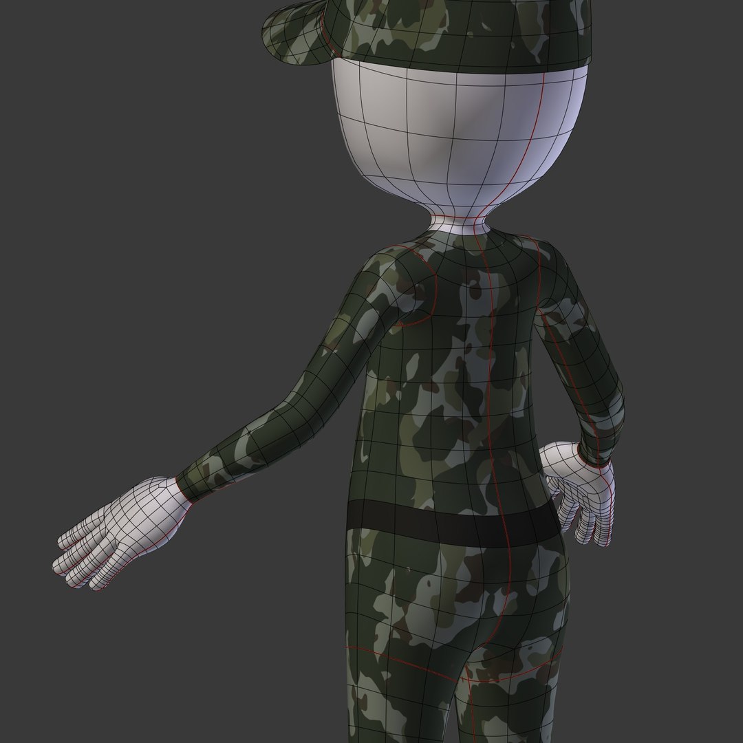 3D cartoon soldier mesh model - TurboSquid 1434082