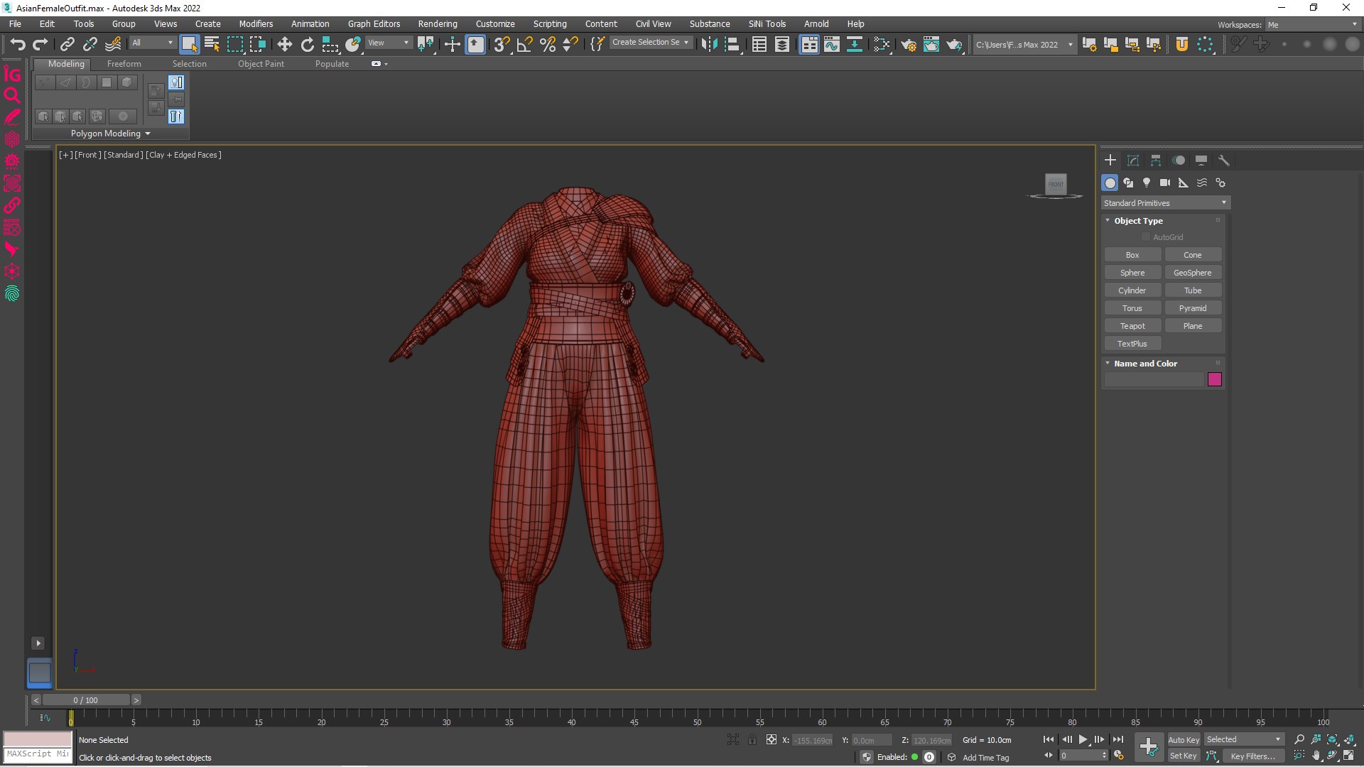 Low Poly Samurai Woman Outfit 3D Model - TurboSquid 2043637