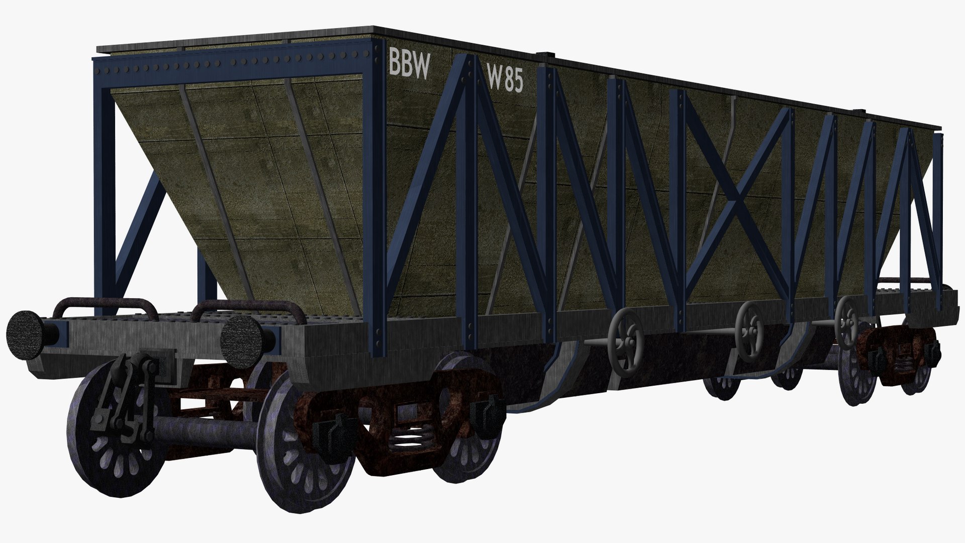 Australian bbw ballast hopper rail wagon 3D model - TurboSquid 1885421