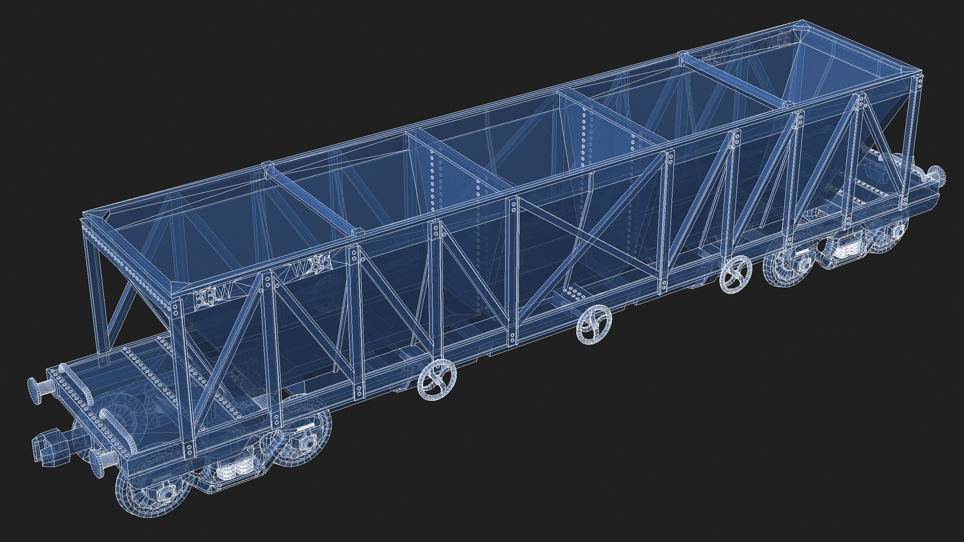 Australian Bbw Ballast Hopper Rail Wagon 3D Model - TurboSquid 1885421