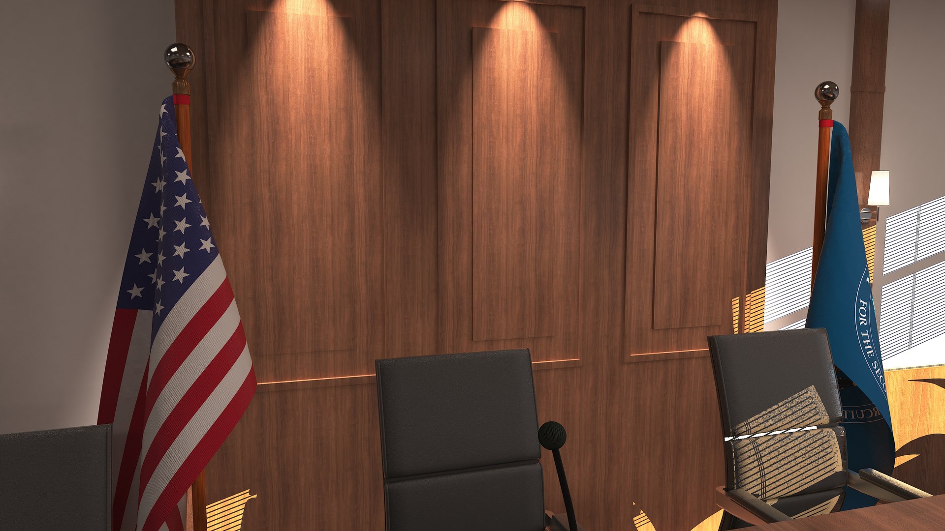 CourtRoom and Police Station 3D - TurboSquid 2066499