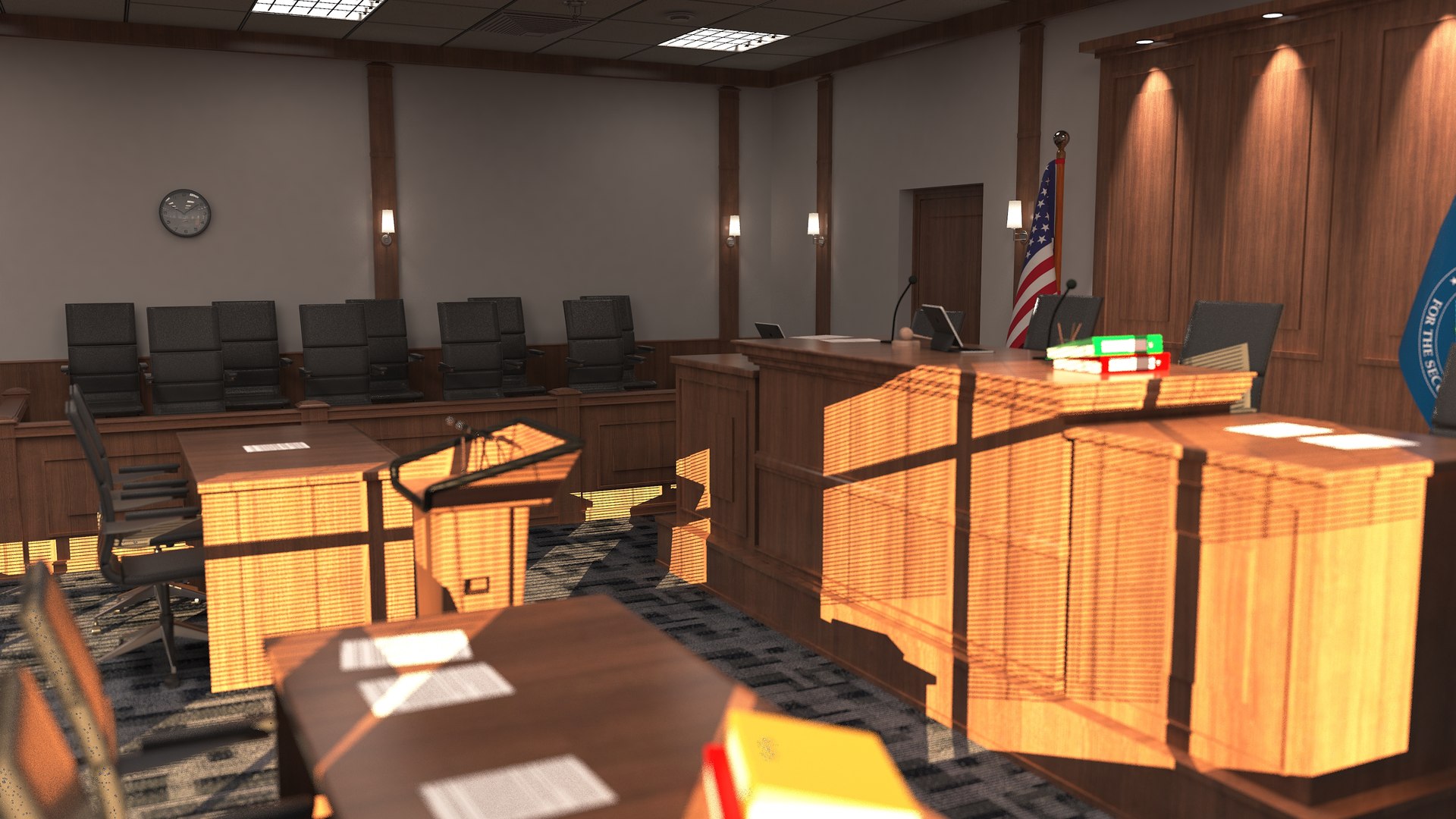 CourtRoom and Police Station 3D - TurboSquid 2066499