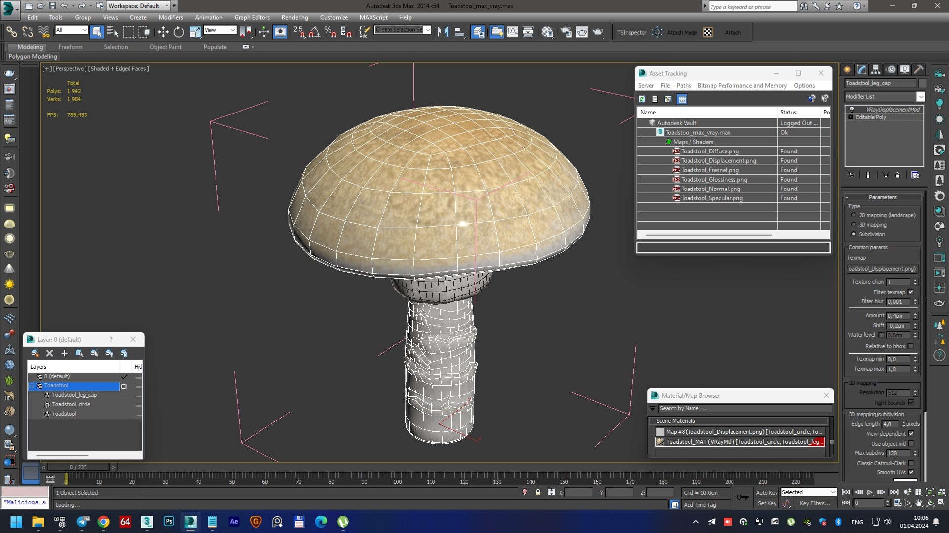 Toadstool 3D Model - TurboSquid 2216636