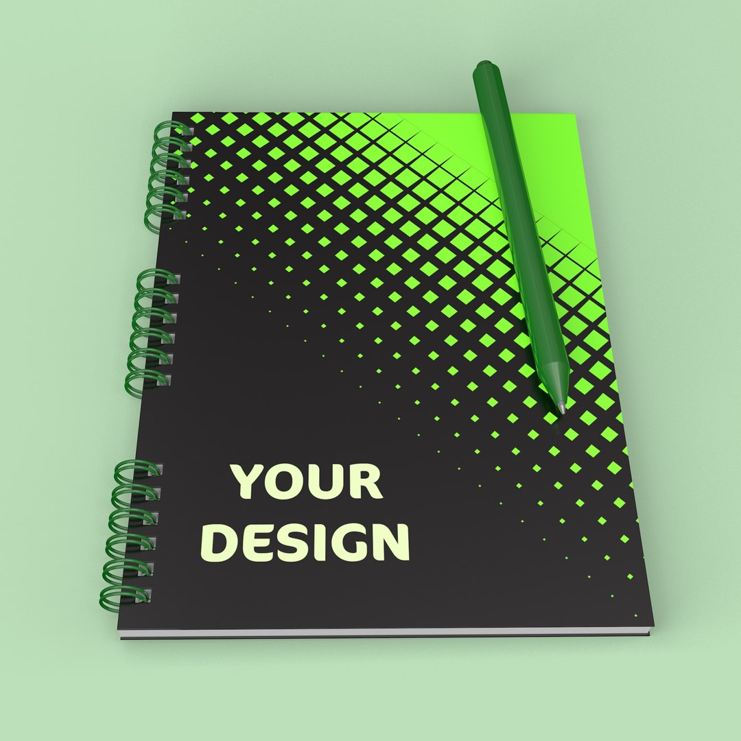 3D Notepad With Pen Model - TurboSquid 2173800