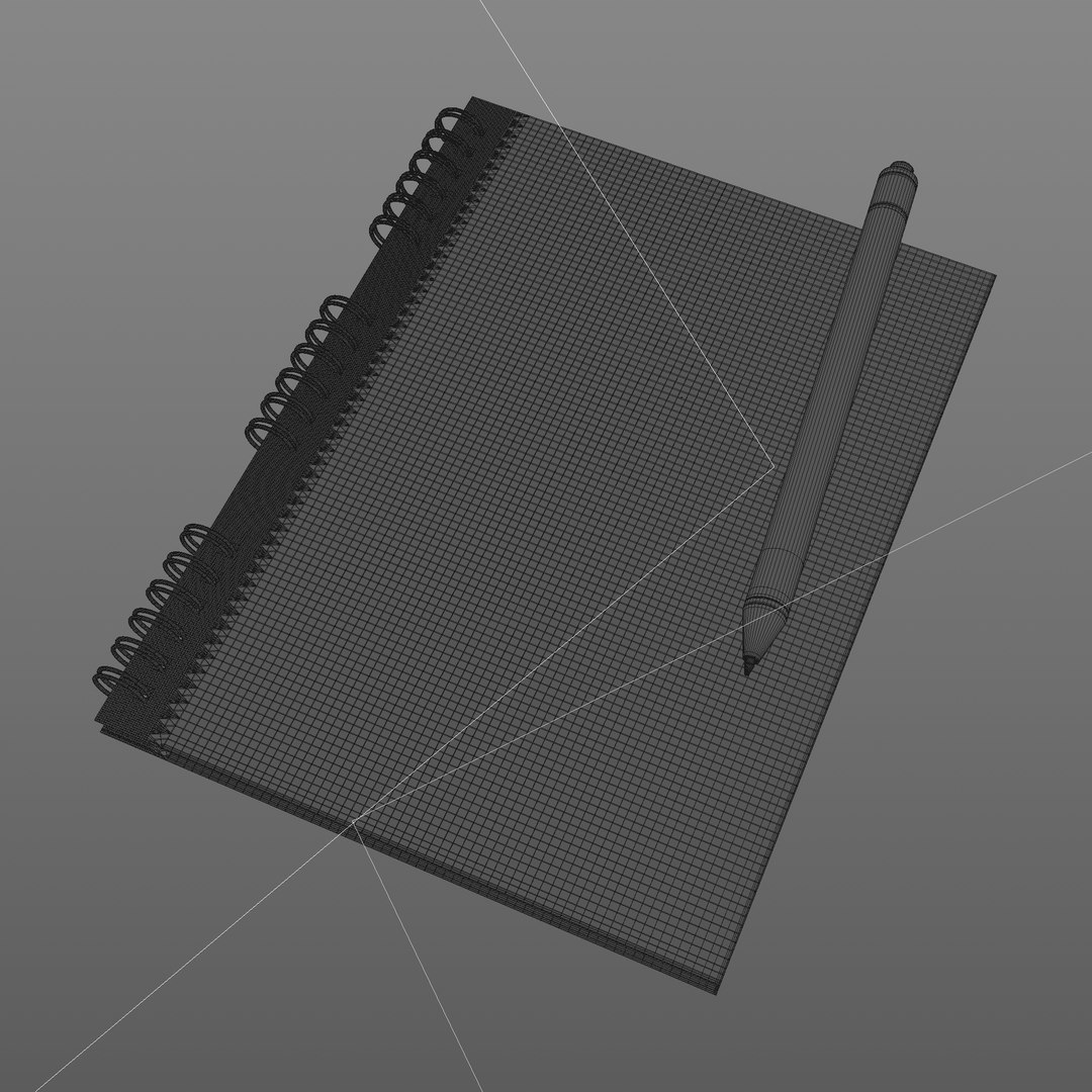3D Notepad With Pen Model - TurboSquid 2173800