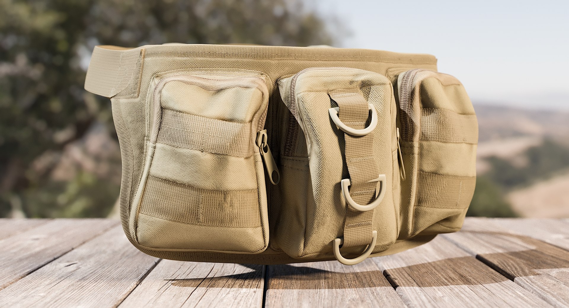Realistic Waist Bag Coyoye Model - TurboSquid 1450860