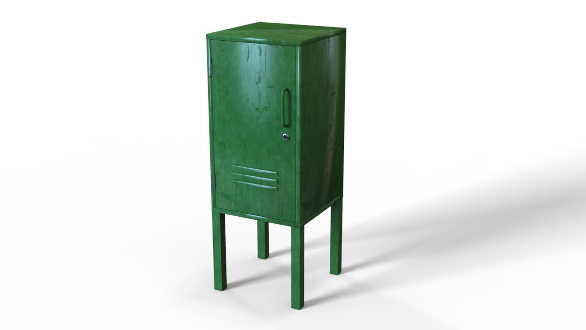 3D Green Metal Locker Model - TurboSquid 1711477