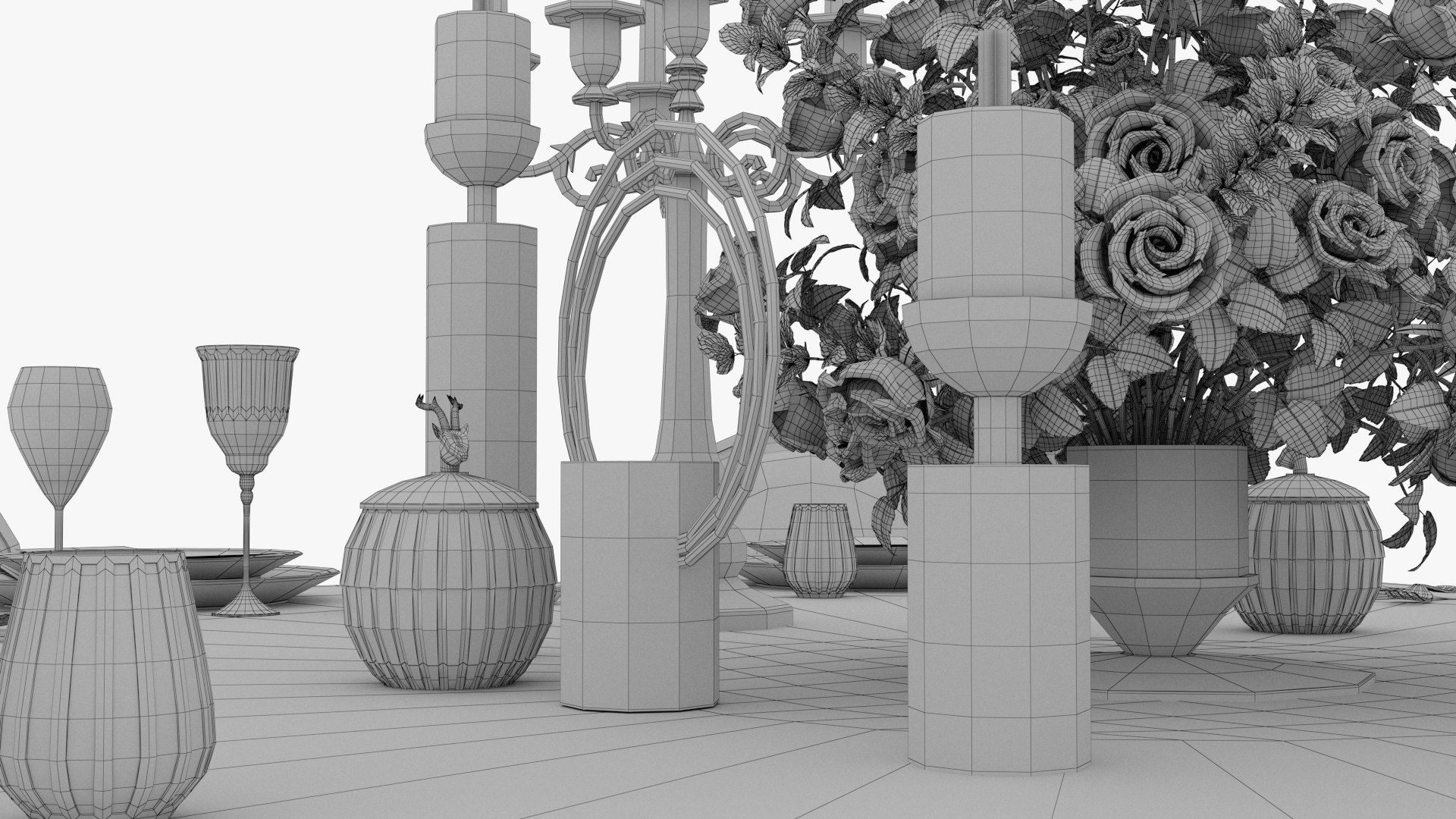 Gala Dinner Setup 3D Model 3D - TurboSquid 2513095