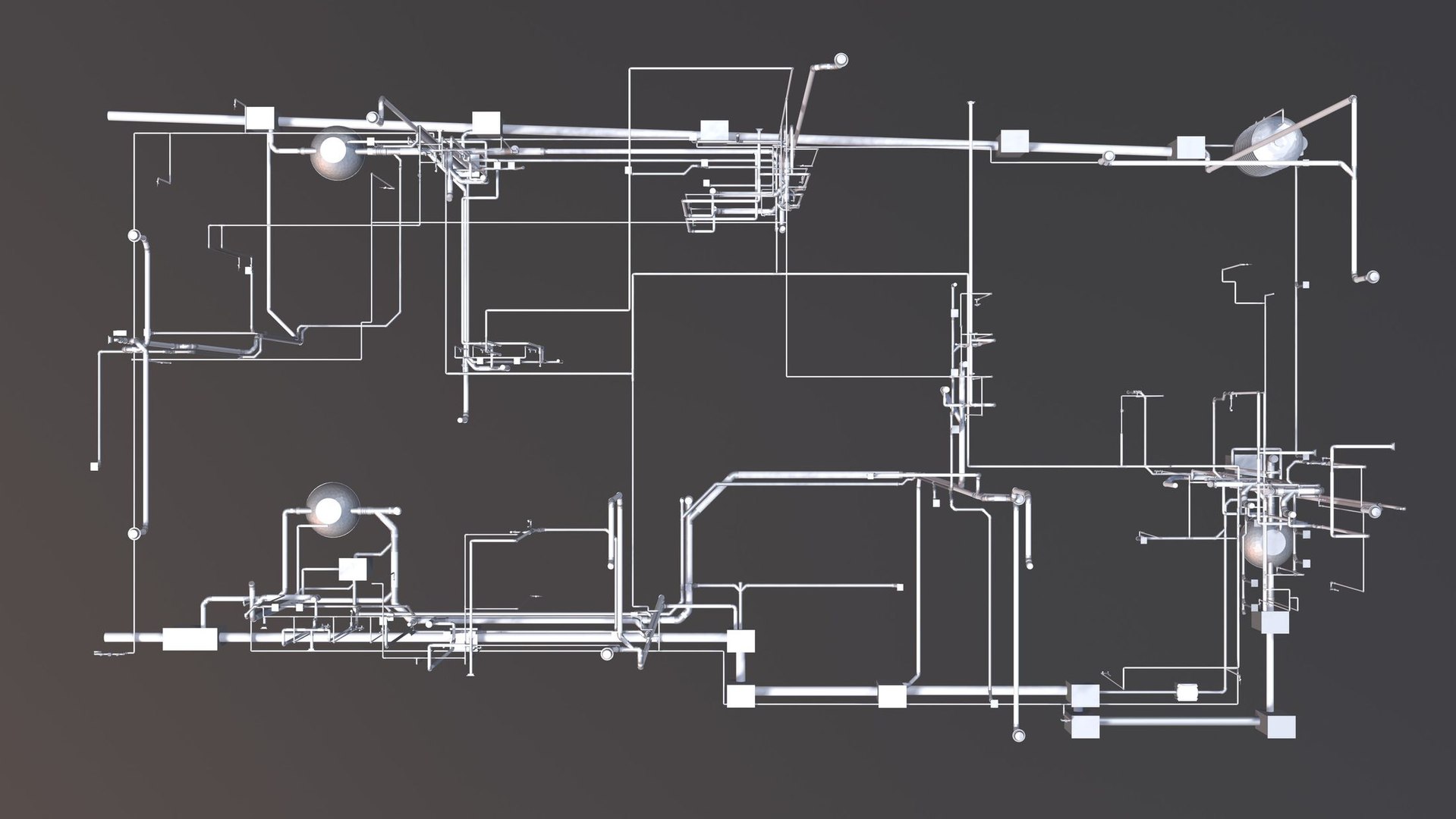 3D Plumbing Piping In Building - TurboSquid 2077605