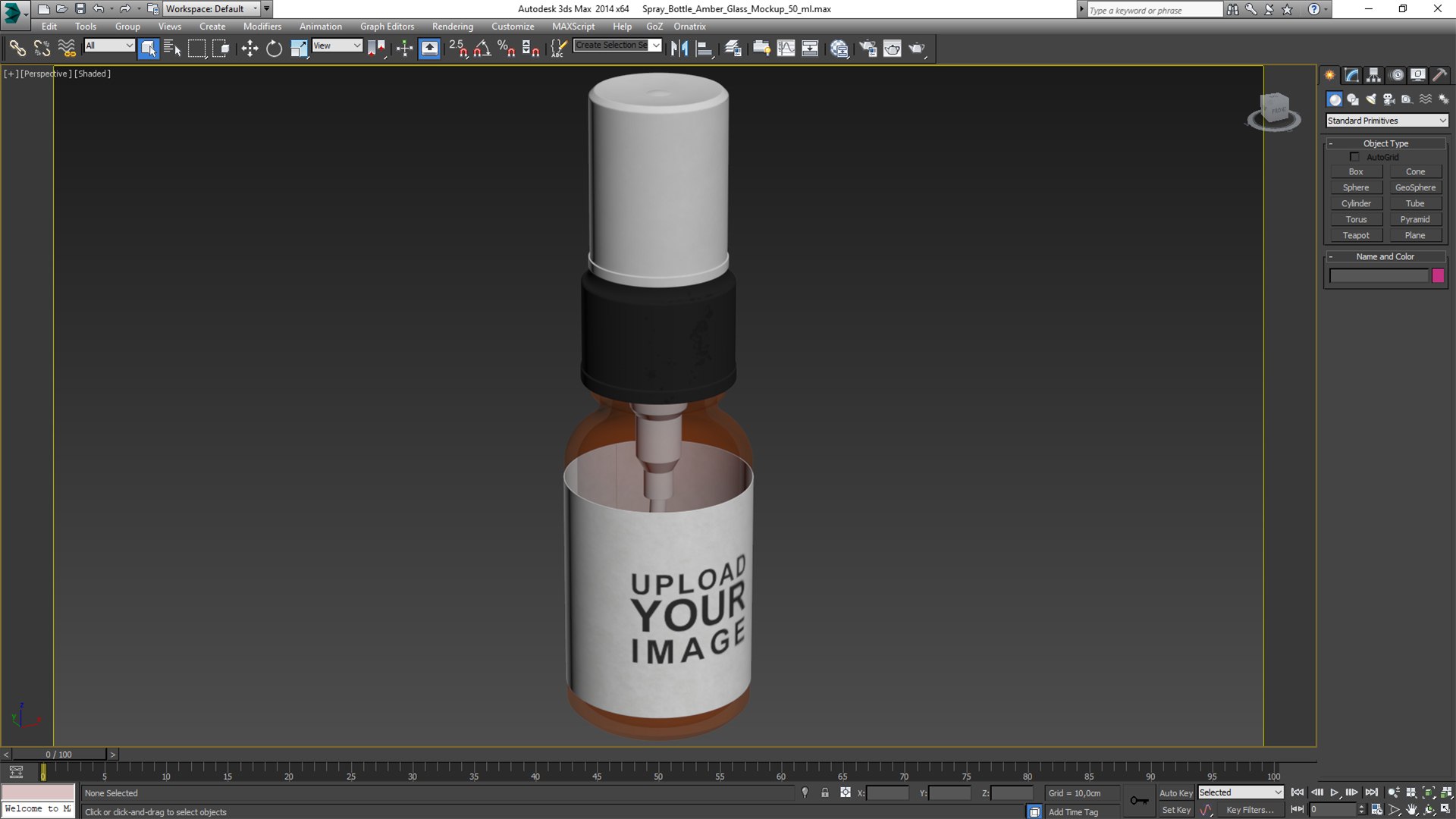 Spray bottle amber glass model - TurboSquid 1563550