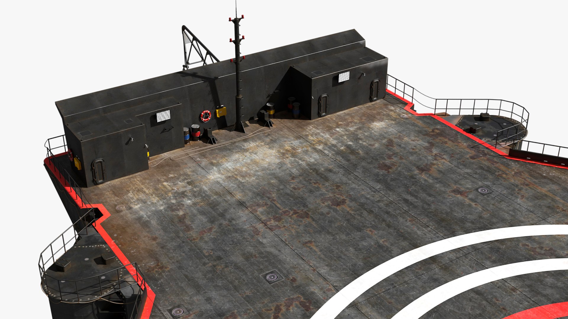 3D Autonomous Vessel For Rocket Landings And Nebula 1 Rocket Model ...