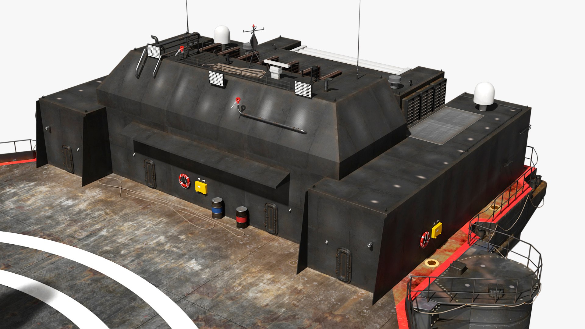 3D Autonomous Vessel For Rocket Landings And Nebula 1 Rocket Model ...