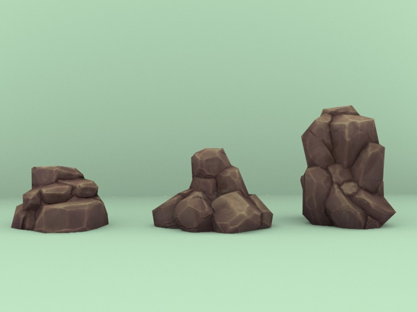 3D Cartoon Rocks - TurboSquid 1239231